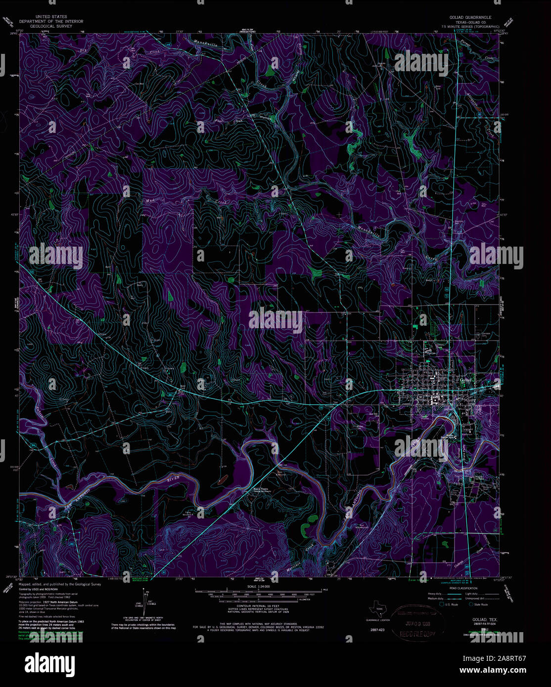 Map of goliad texas hi-res stock photography and images - Alamy