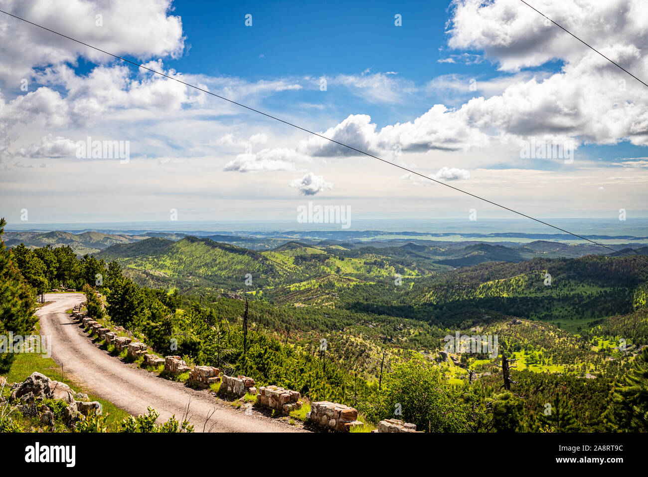 The view from the Mount Coolidge Lookout and Fire Tower at Custer State ...