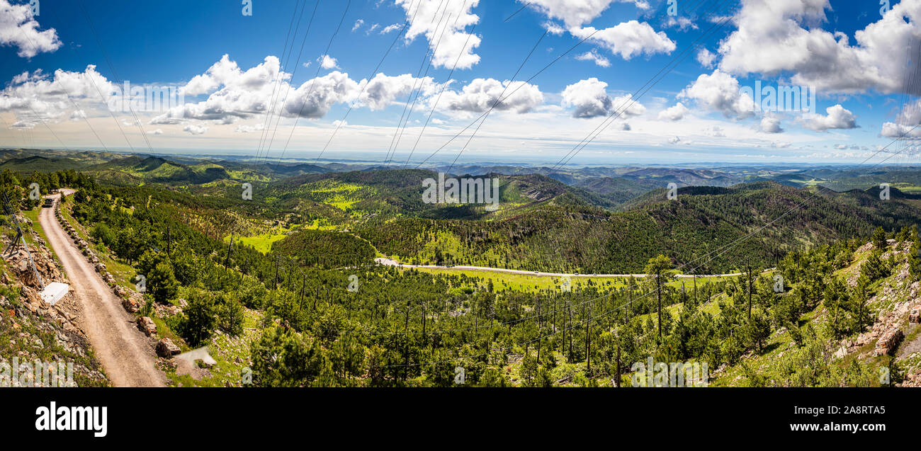 The view from the Mount Coolidge Lookout and Fire Tower at Custer State ...