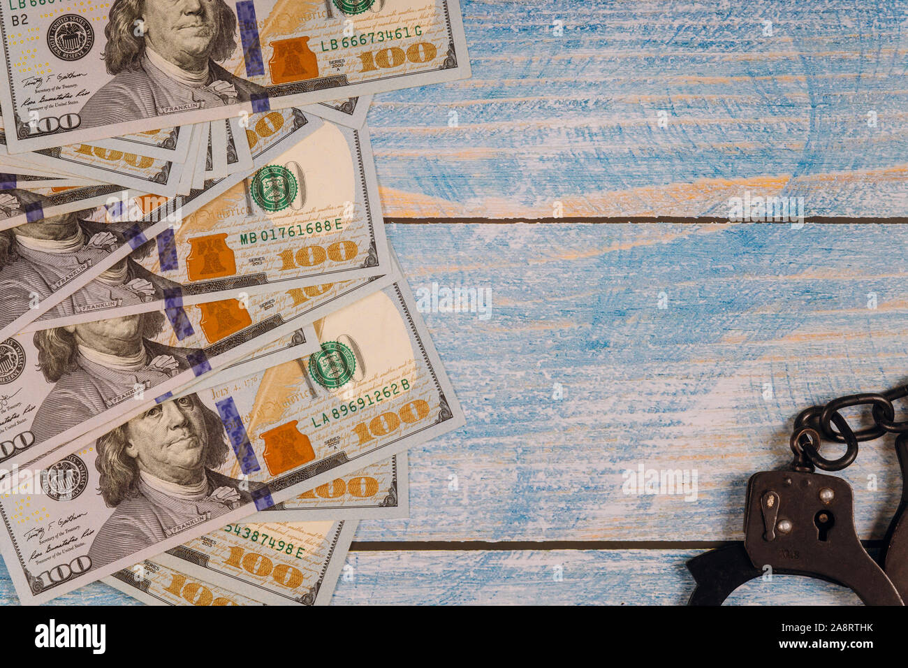 US dollar banknotes money cash corruption, dirty money financial crime ...