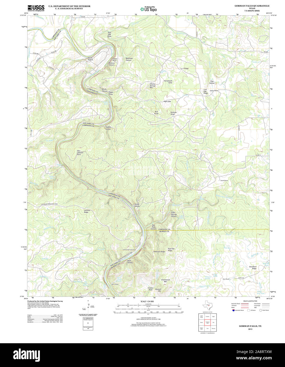 Gorman falls texas hi-res stock photography and images - Alamy