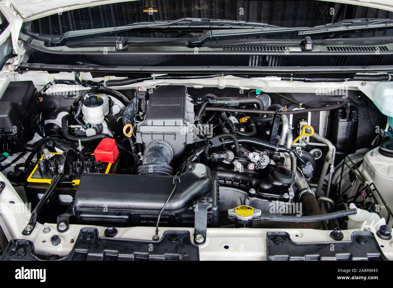 Close up detail engine cars Stock Photo - Alamy