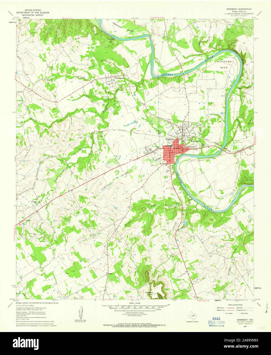 Map of granbury hi-res stock photography and images - Alamy