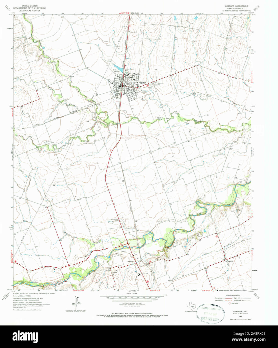 Map of granger hi-res stock photography and images - Alamy