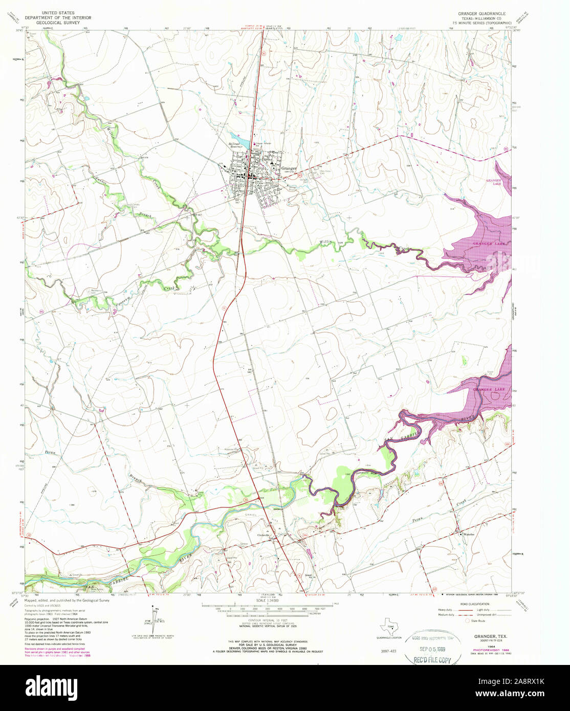 Map of granger hi-res stock photography and images - Alamy
