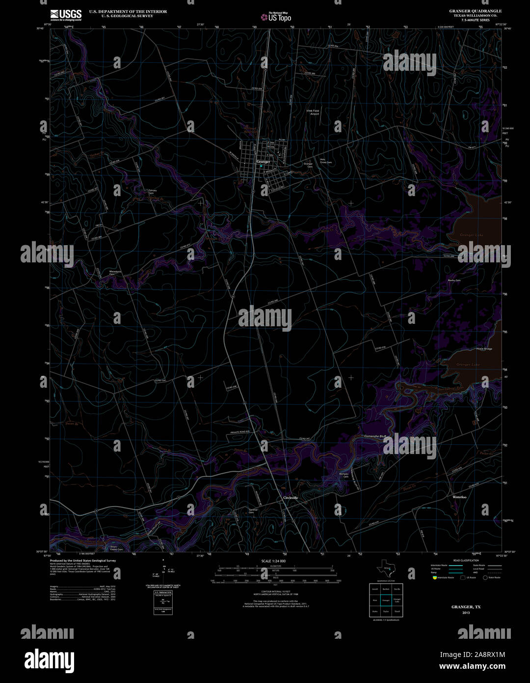 Map of granger hi-res stock photography and images - Alamy