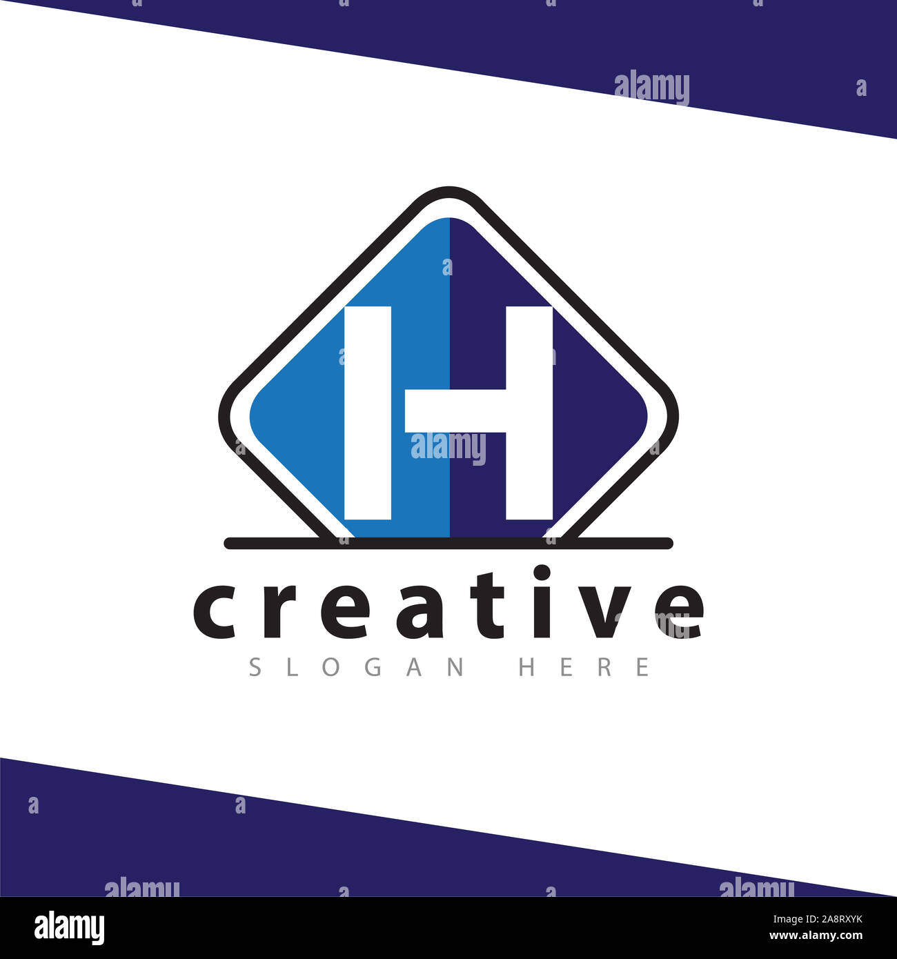 Letter h badge logo hi-res stock photography and images - Alamy