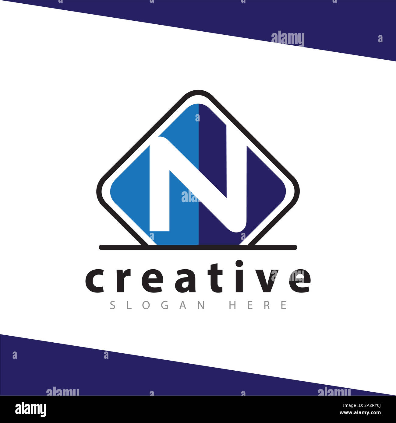 N vector logo hi-res stock photography and images - Alamy