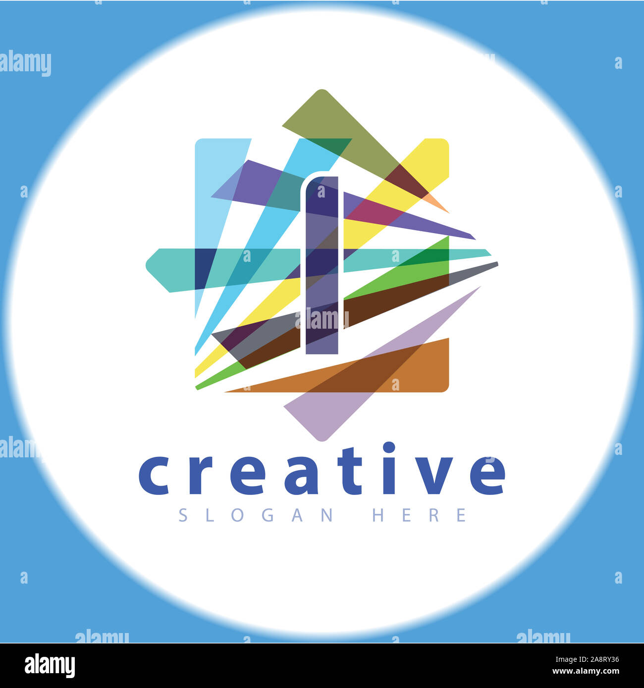 I Letter Abstract square color logo icon vector template Stock Photo ...