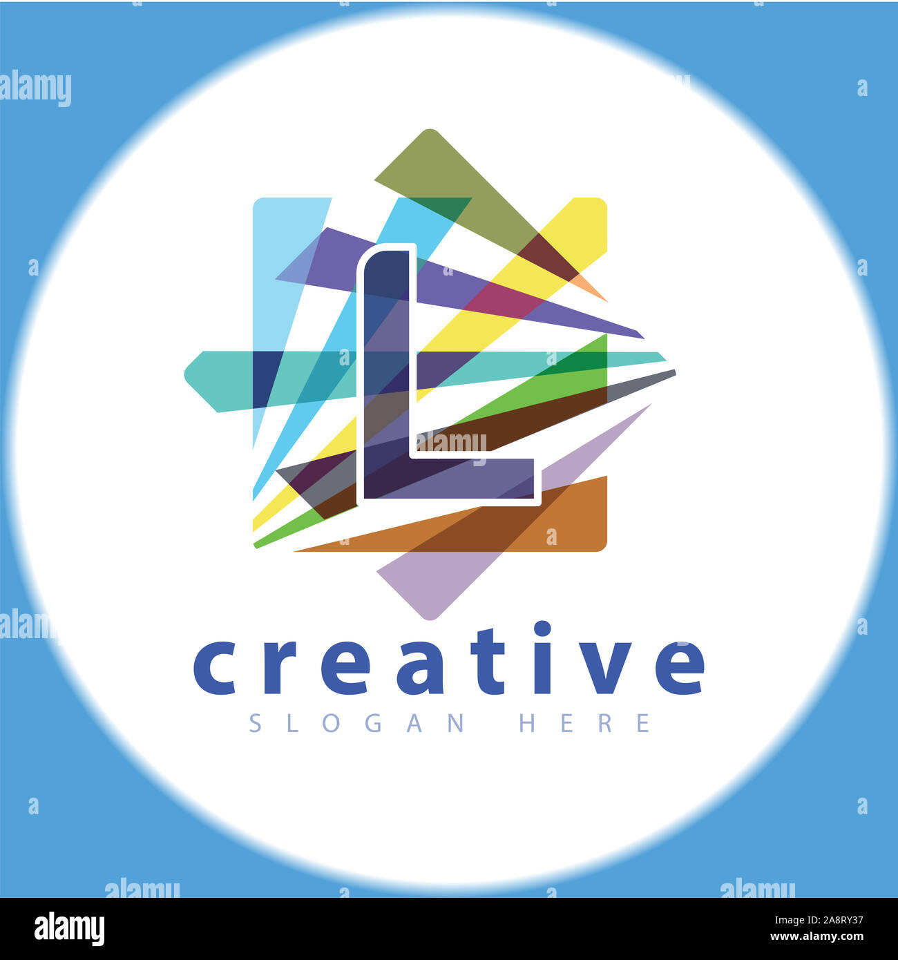 L Letter Abstract square color logo icon vector template Stock Photo ...