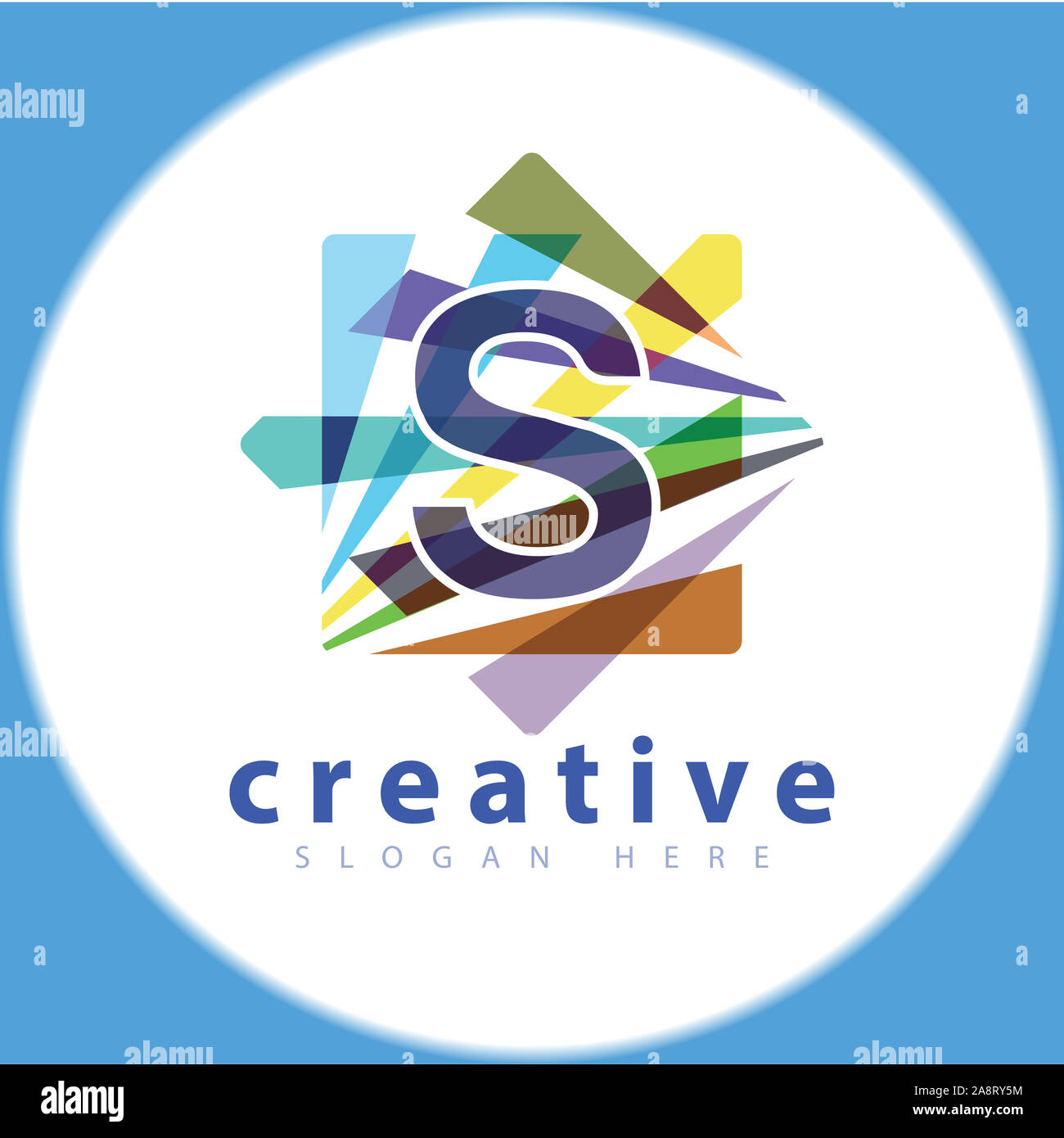 S Letter Abstract square color logo icon vector template Stock Photo ...