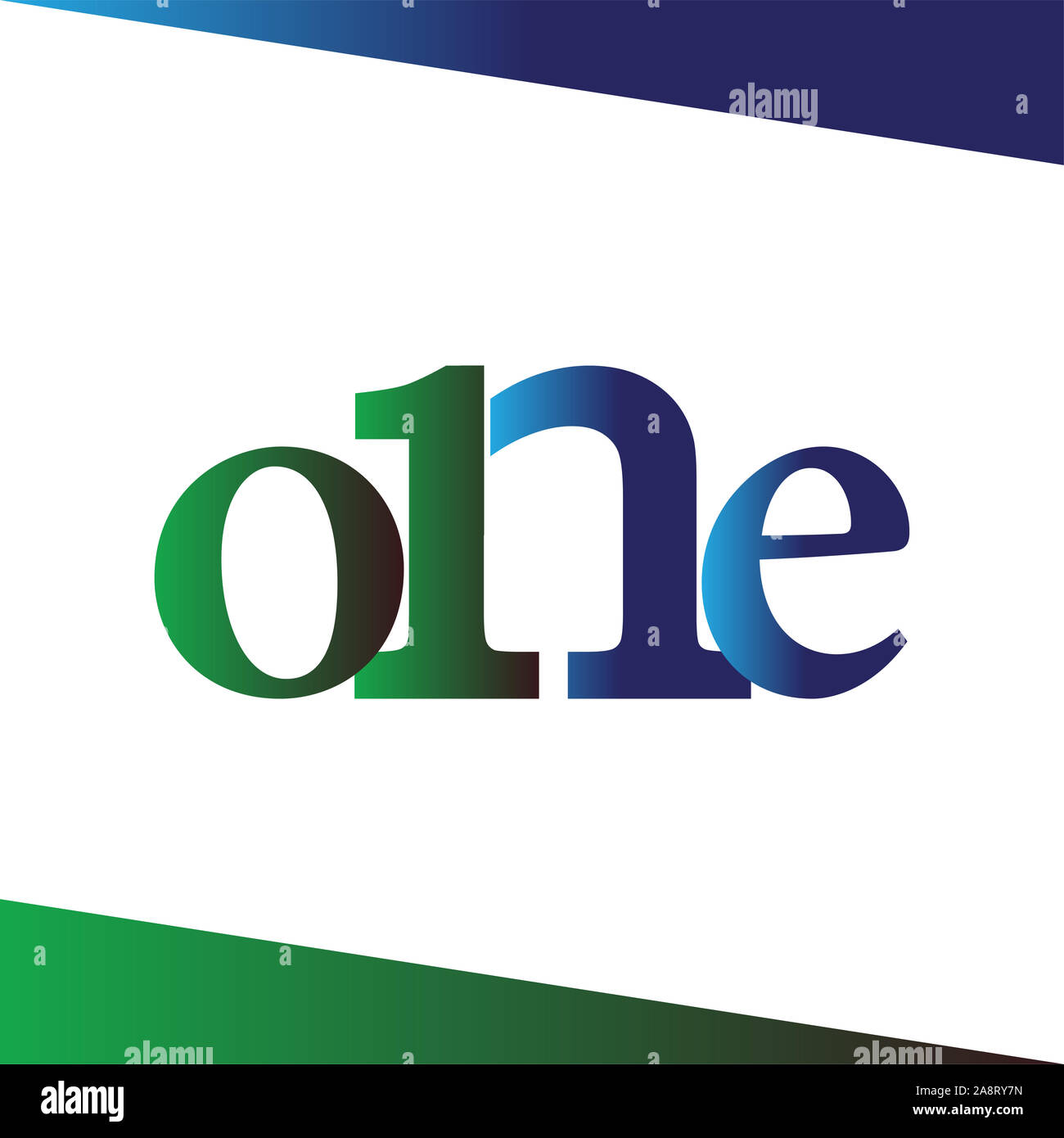 One text logo icon vector template Stock Photo - Alamy