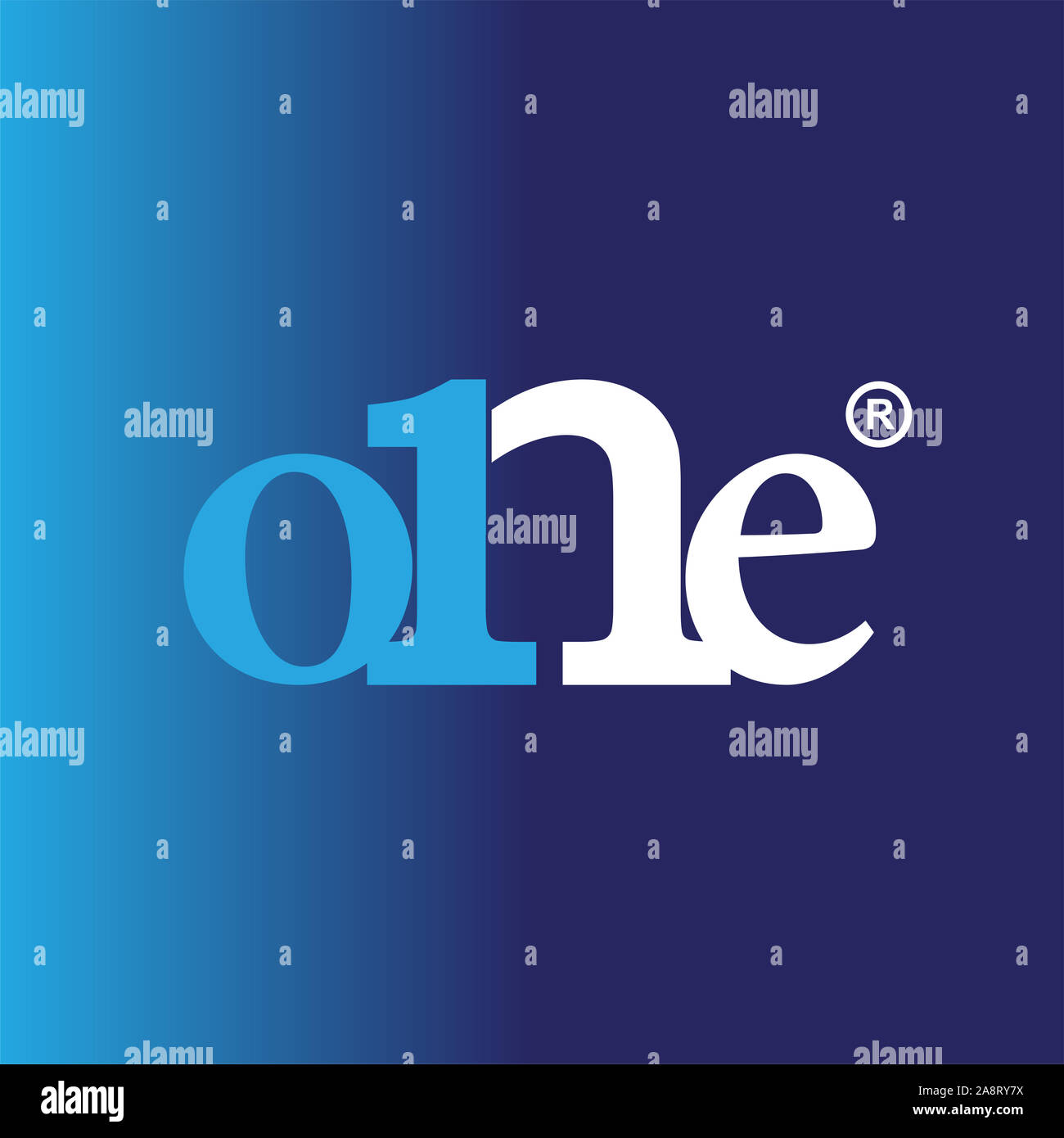 One text logo icon vector template Stock Photo - Alamy