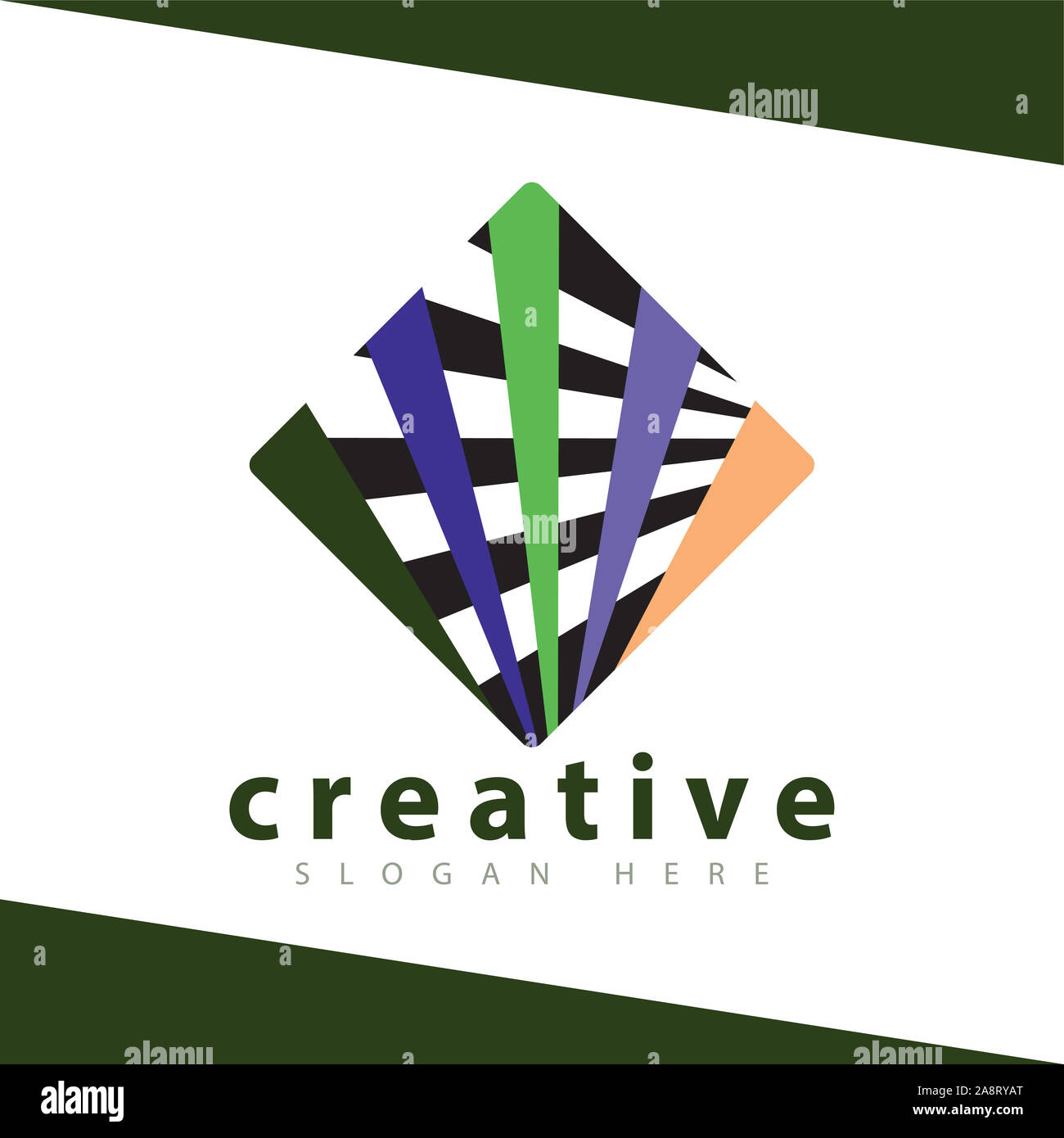 Color Square logo icon vector template Stock Photo - Alamy