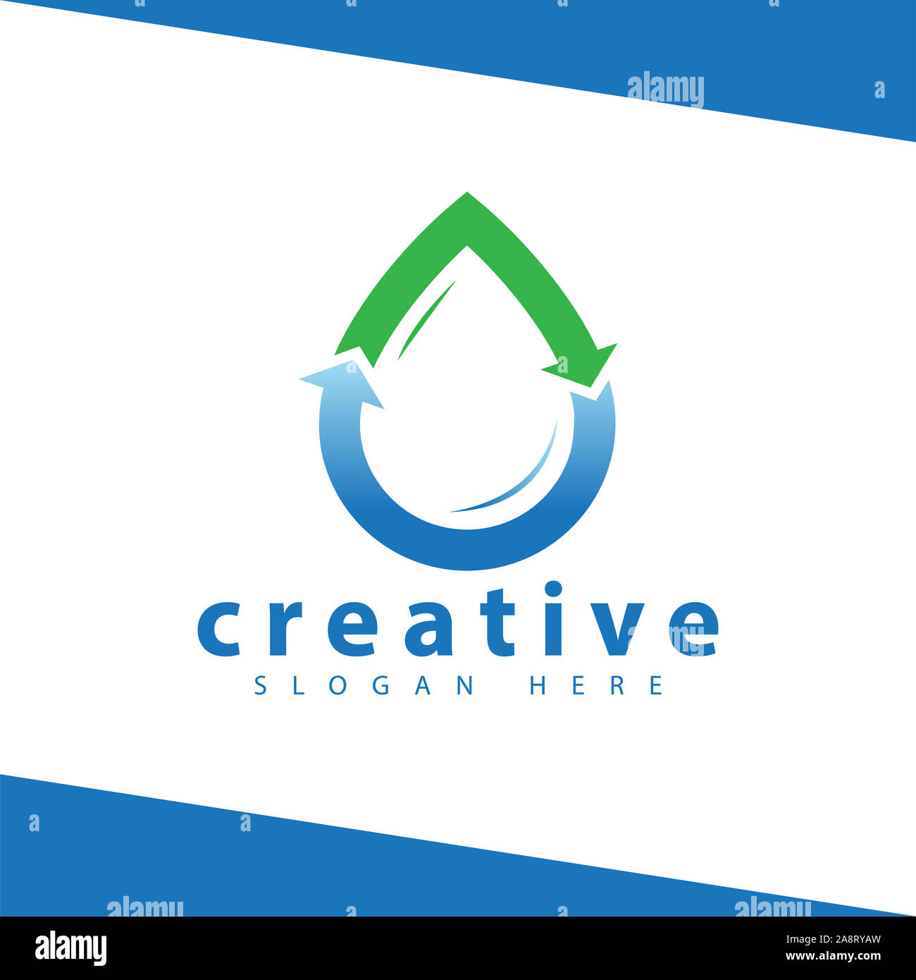 Water Logos With An Arrow