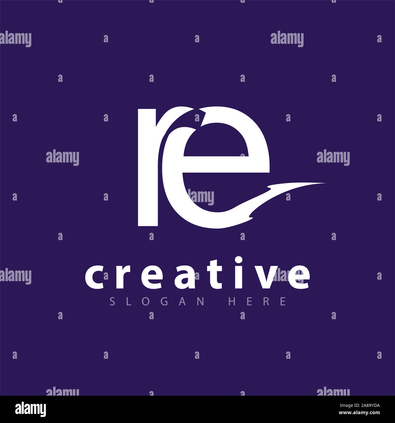 Letter r e logo hi-res stock photography and images - Alamy