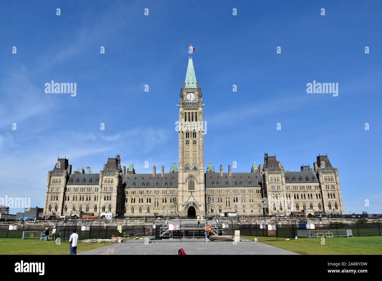 The Canadian Parliament Centre Block and the iconic Peace Tower atop ...