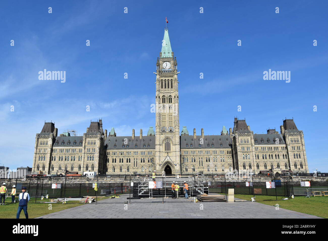 The Canadian Parliament Centre Block and the iconic Peace Tower atop ...