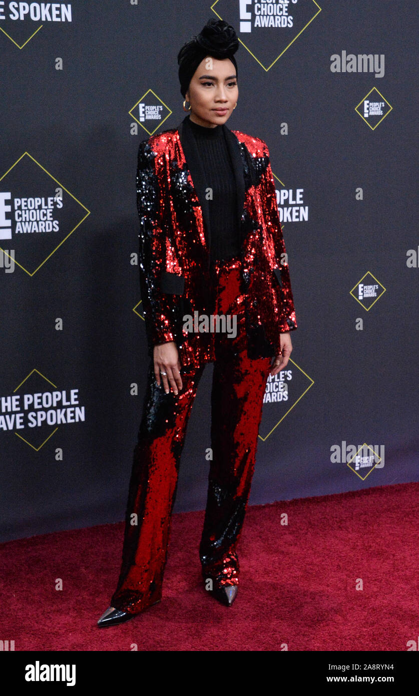 Santa Monica, USA. 10th Nov, 2019. Singer Yuna arrives for the 45th ...