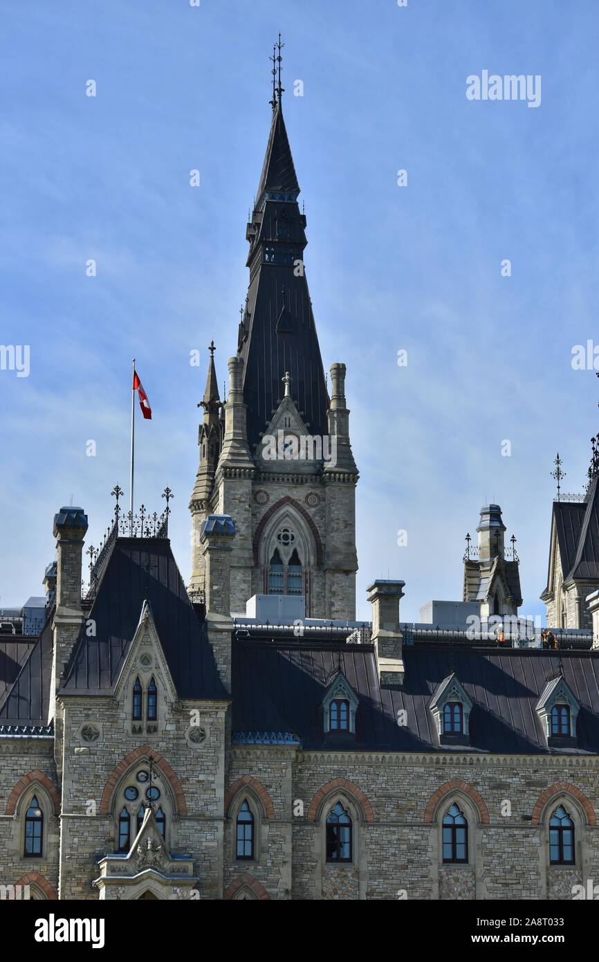 Canadian Government Buildings at the Canadian Parliament atop ...