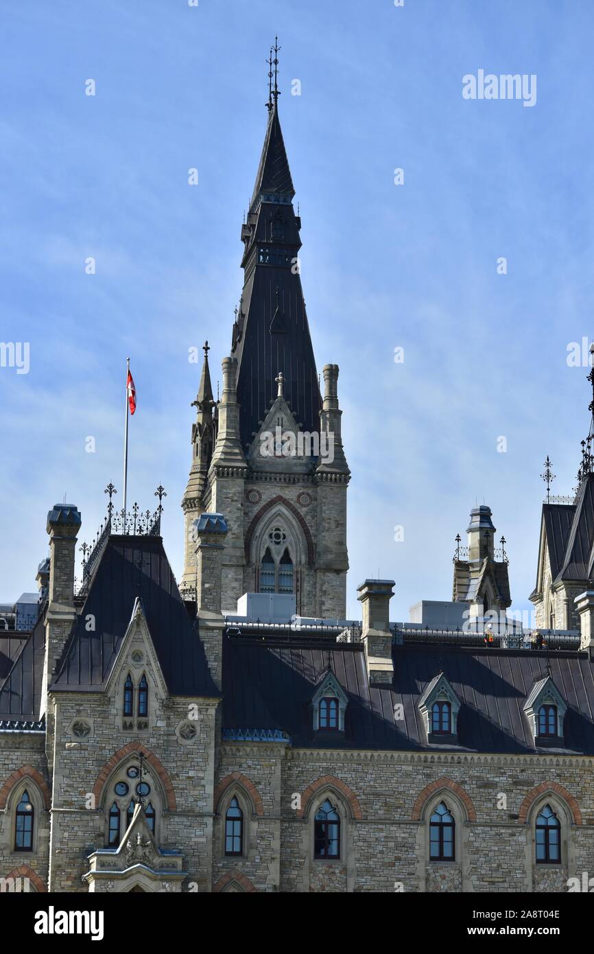 Canadian Government Buildings at the Canadian Parliament atop ...