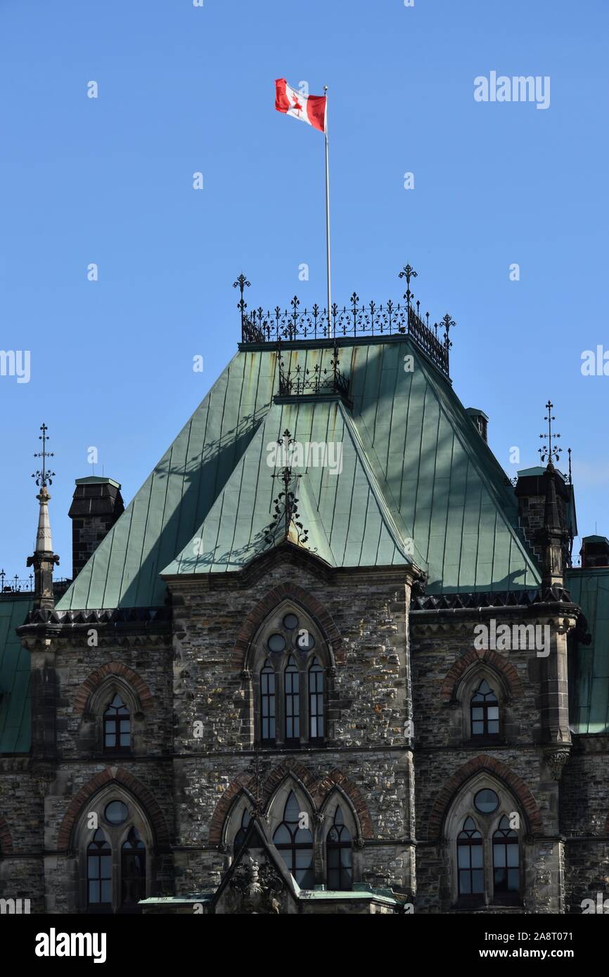 Canadian Government Buildings at the Canadian Parliament atop ...