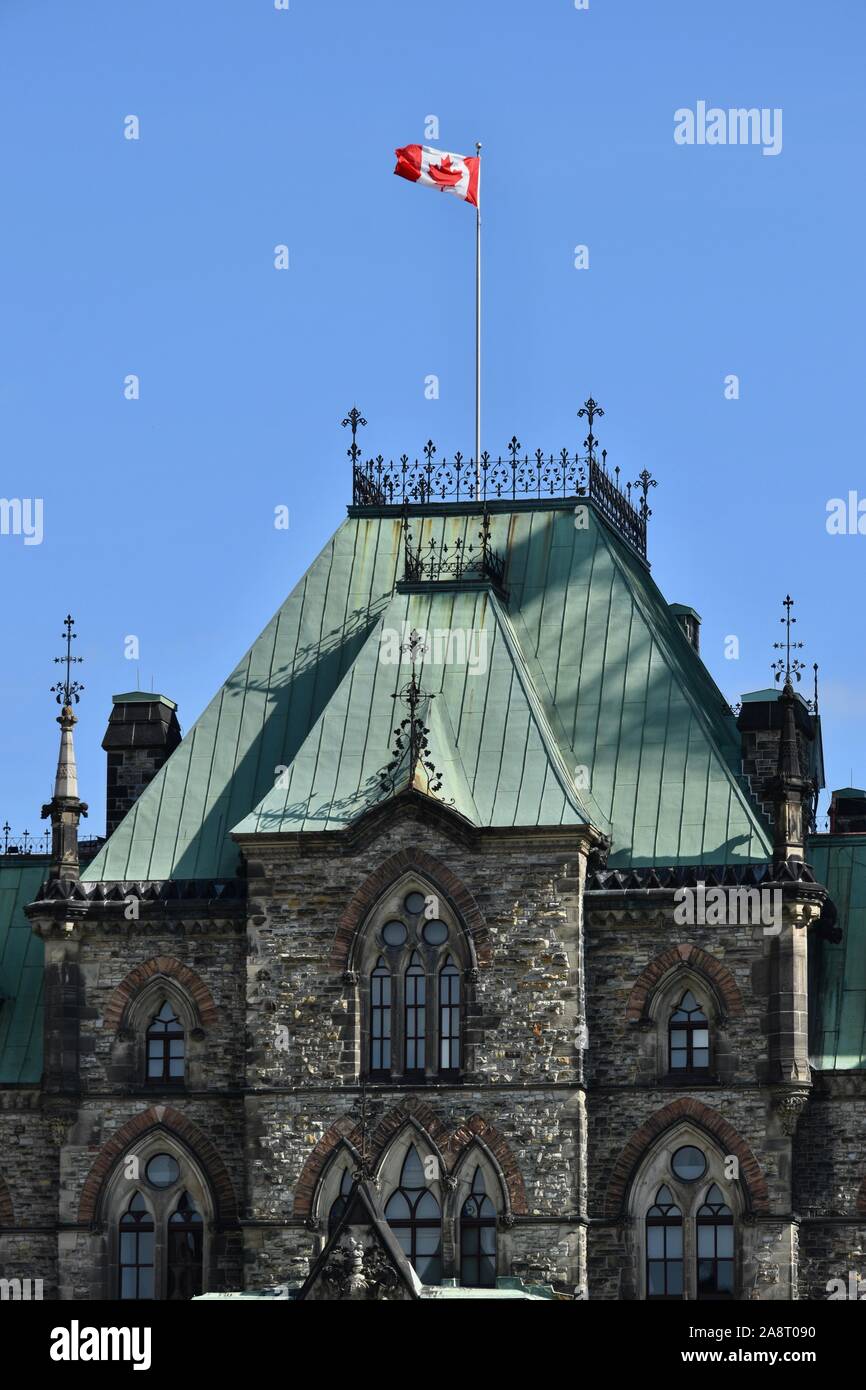 Canadian Government Buildings at the Canadian Parliament atop ...