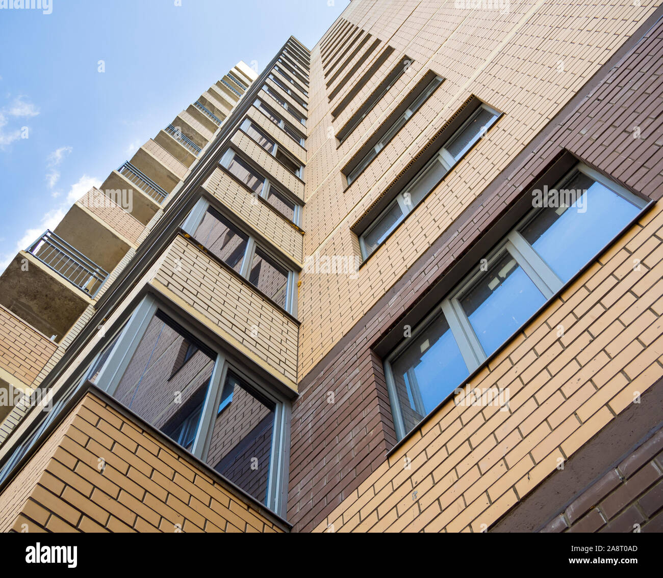 Upward-facing facade of a modern residential building Stock Photo - Alamy