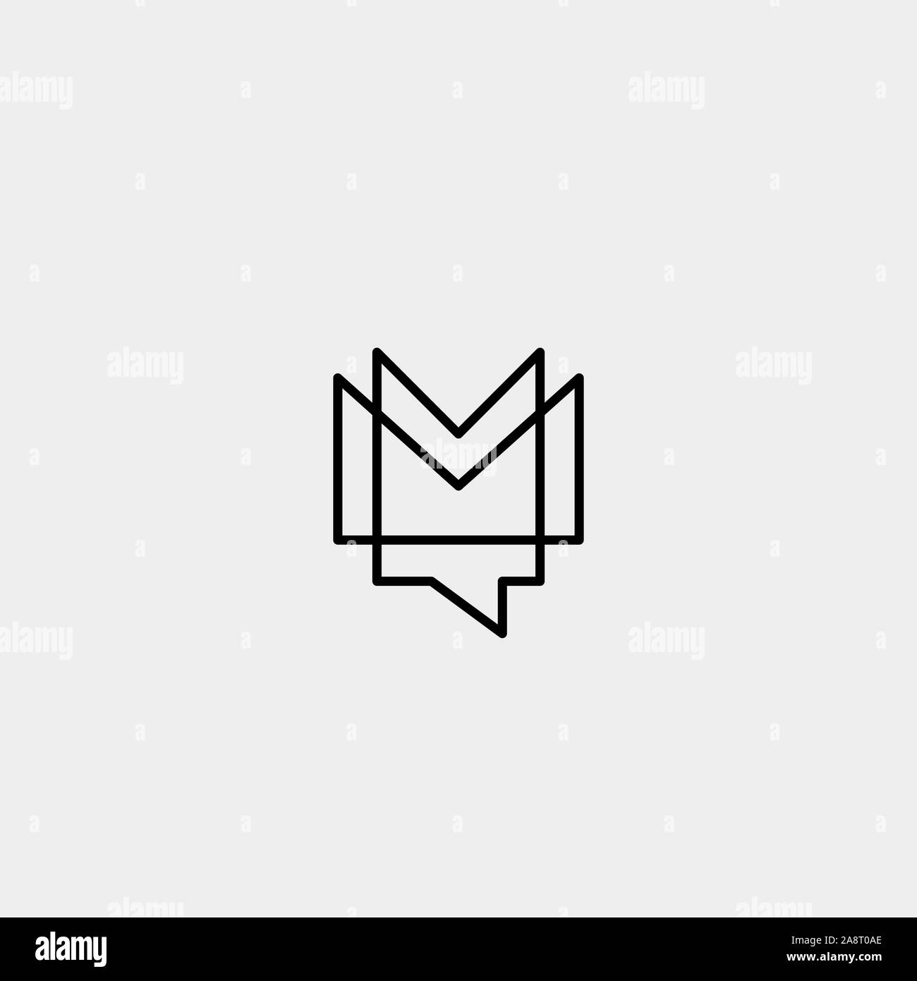 Letter M Chat Logo Template Vector Design Stock Vector Image & Art - Alamy