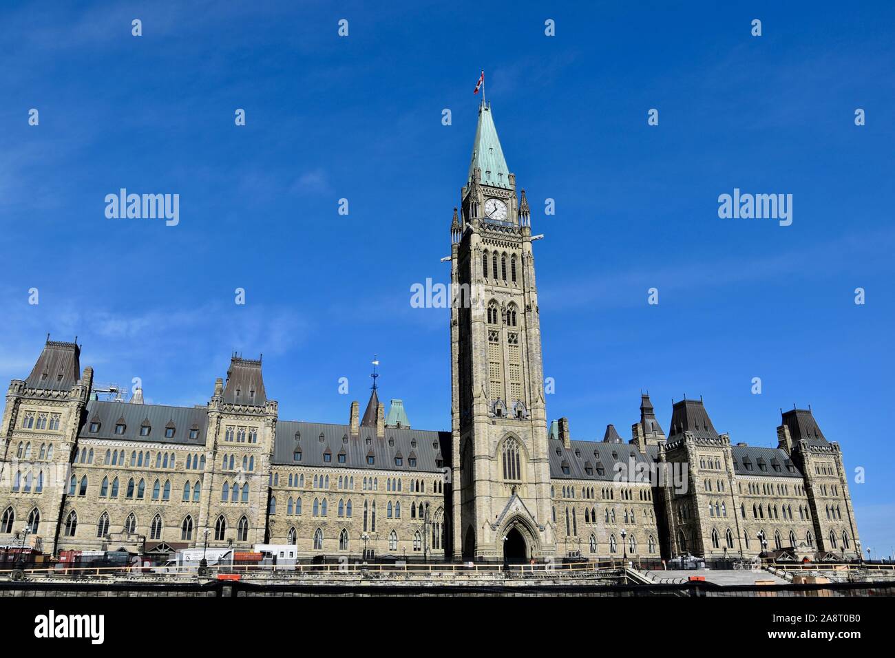 The Canadian Parliament Centre Block and the iconic Peace Tower atop ...