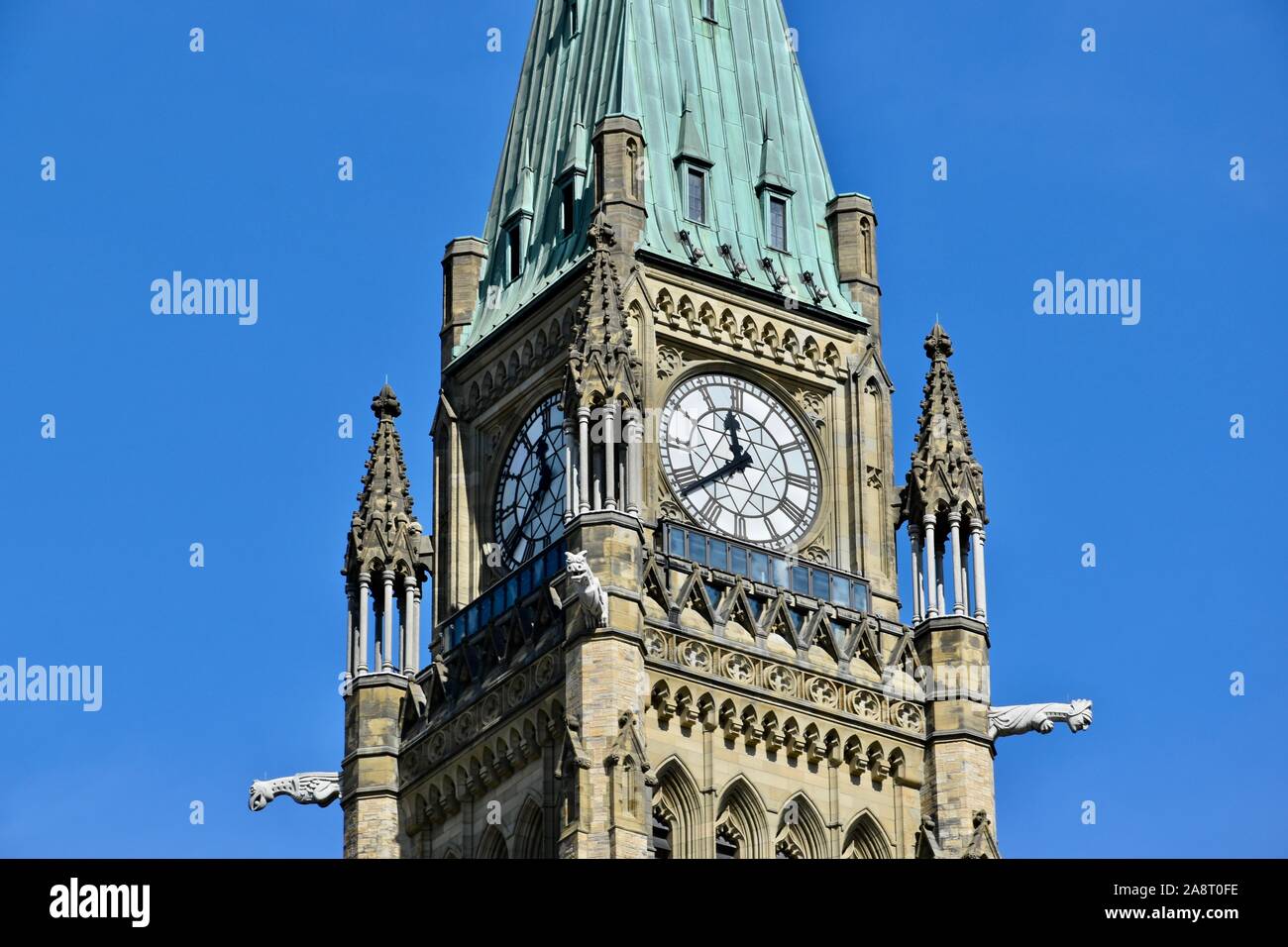 The Canadian Parliament Centre Block and the iconic Peace Tower atop ...