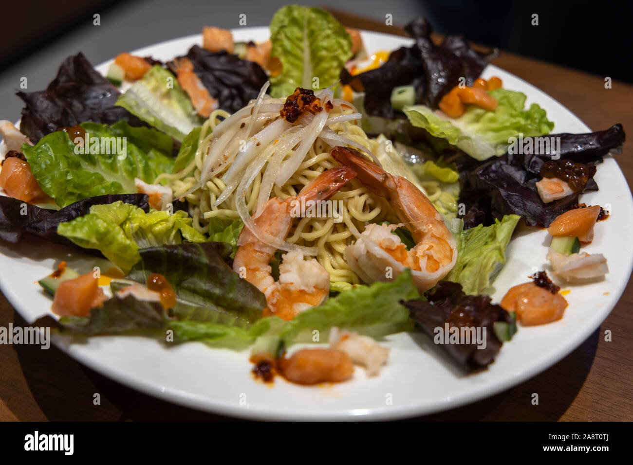 japanese cold ramen Hiyashi Chuka at restaurant Stock Photo - Alamy