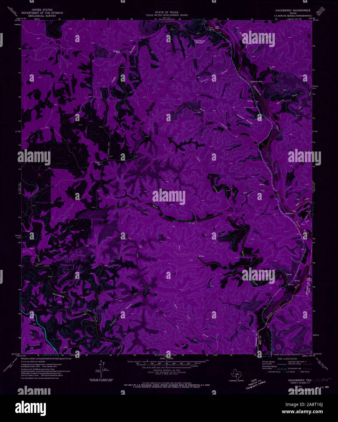 Map of hackberry hi-res stock photography and images - Alamy