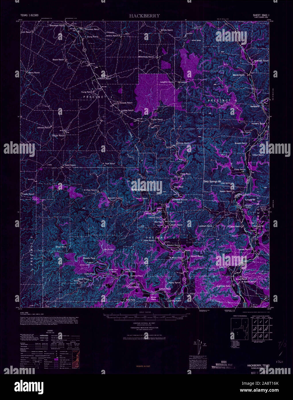 Map of hackberry hi-res stock photography and images - Alamy