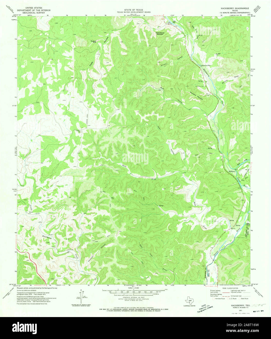 Map of hackberry hi-res stock photography and images - Alamy