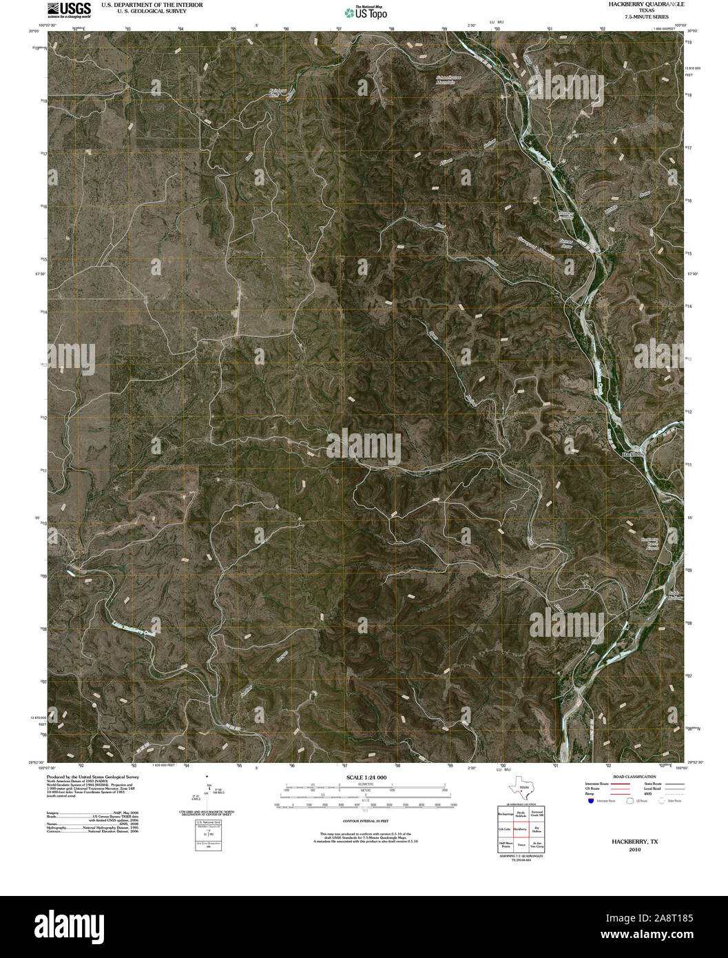 Map of hackberry hi-res stock photography and images - Alamy