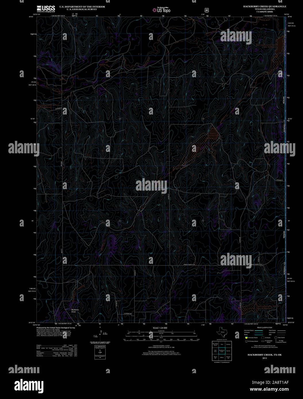 Map of hackberry hi-res stock photography and images - Alamy
