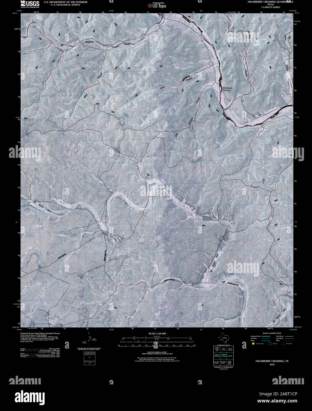 Map of hackberry hi-res stock photography and images - Alamy