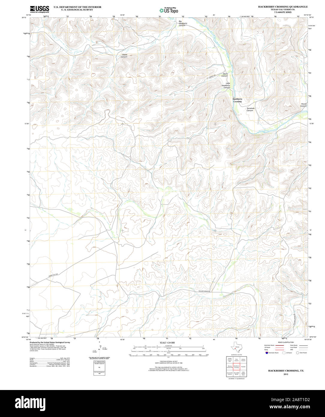 Map of hackberry hi-res stock photography and images - Alamy