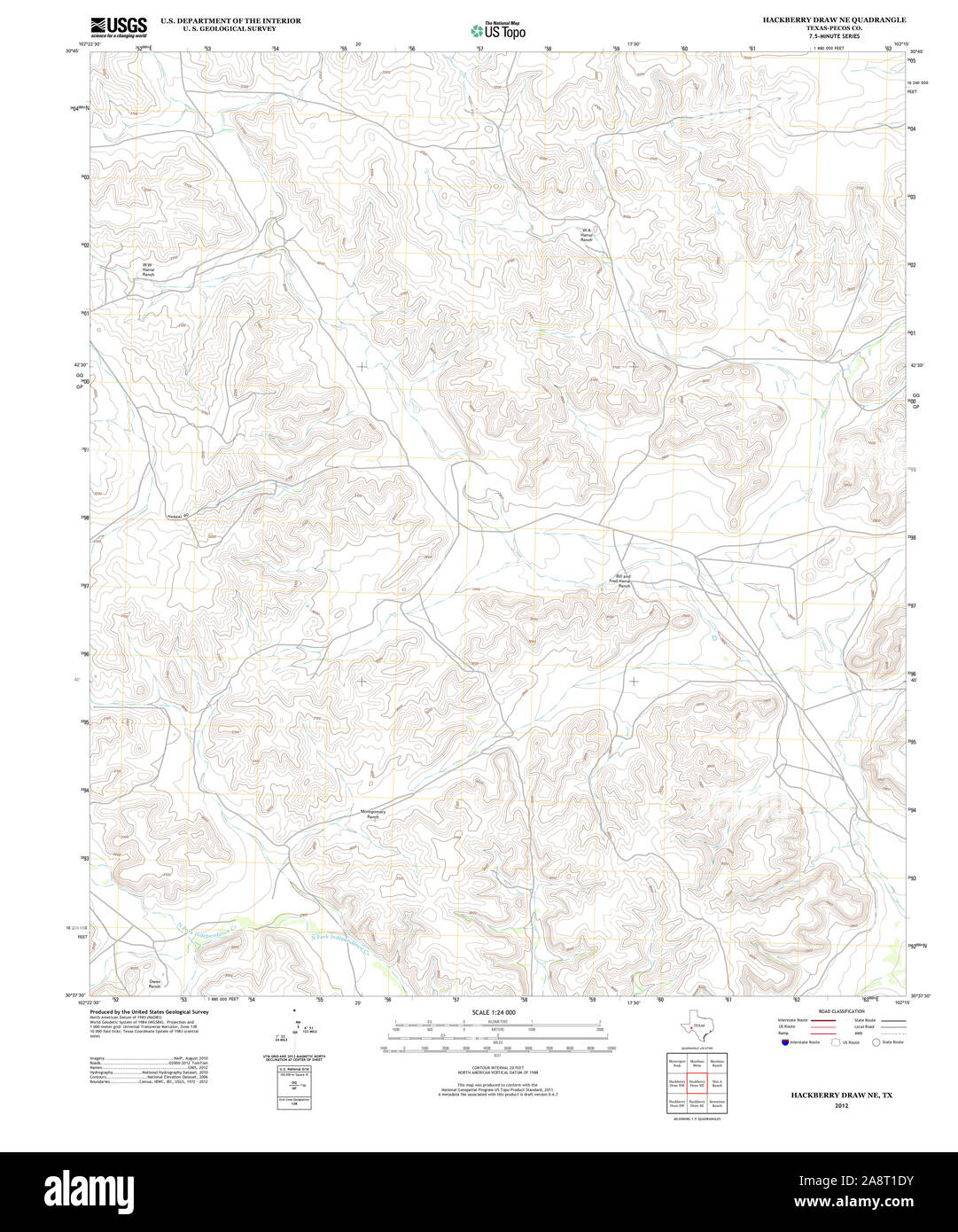 Map of hackberry hi-res stock photography and images - Alamy