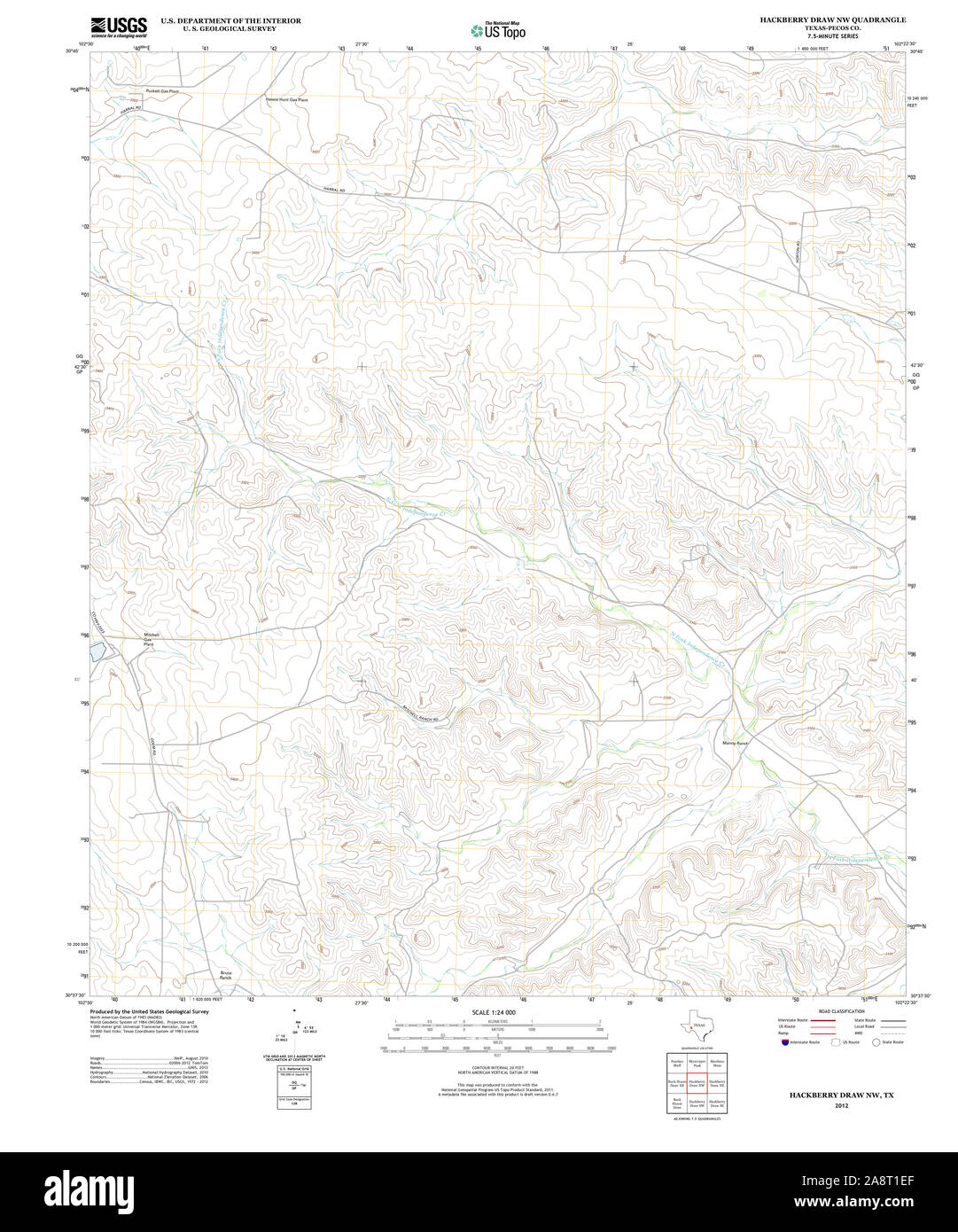 Map of hackberry hi-res stock photography and images - Alamy