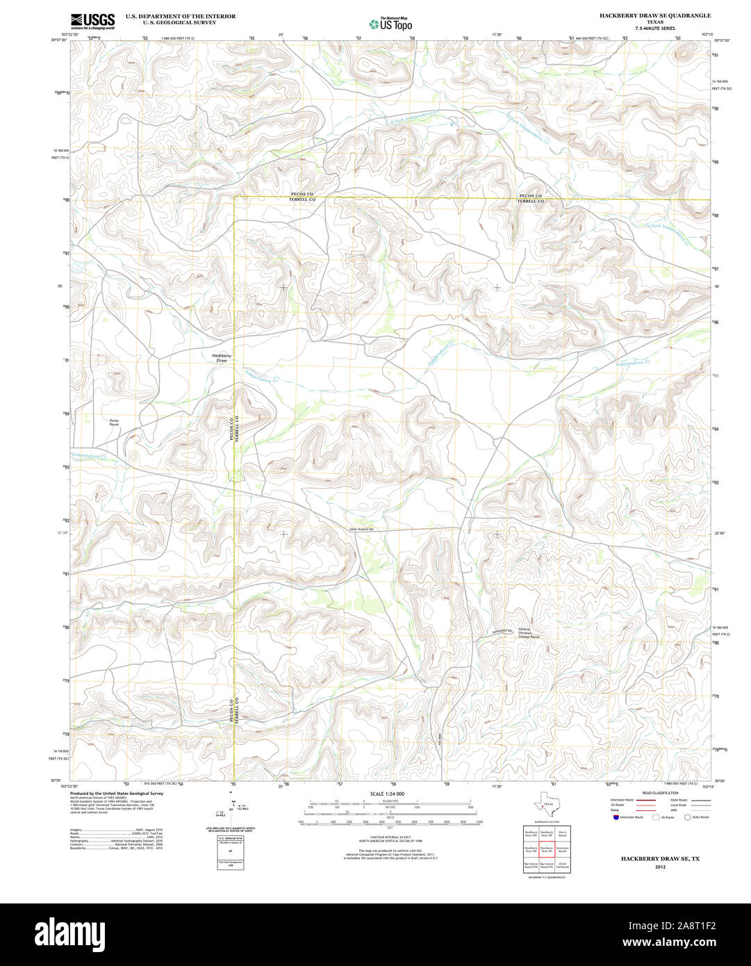 Map of hackberry hi-res stock photography and images - Alamy