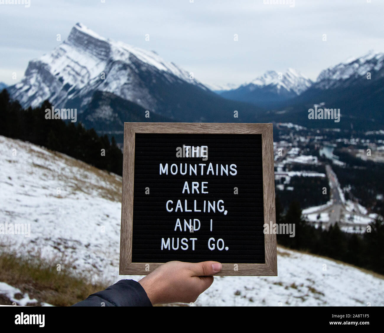 The mountains are calling hi-res stock photography and images - Alamy
