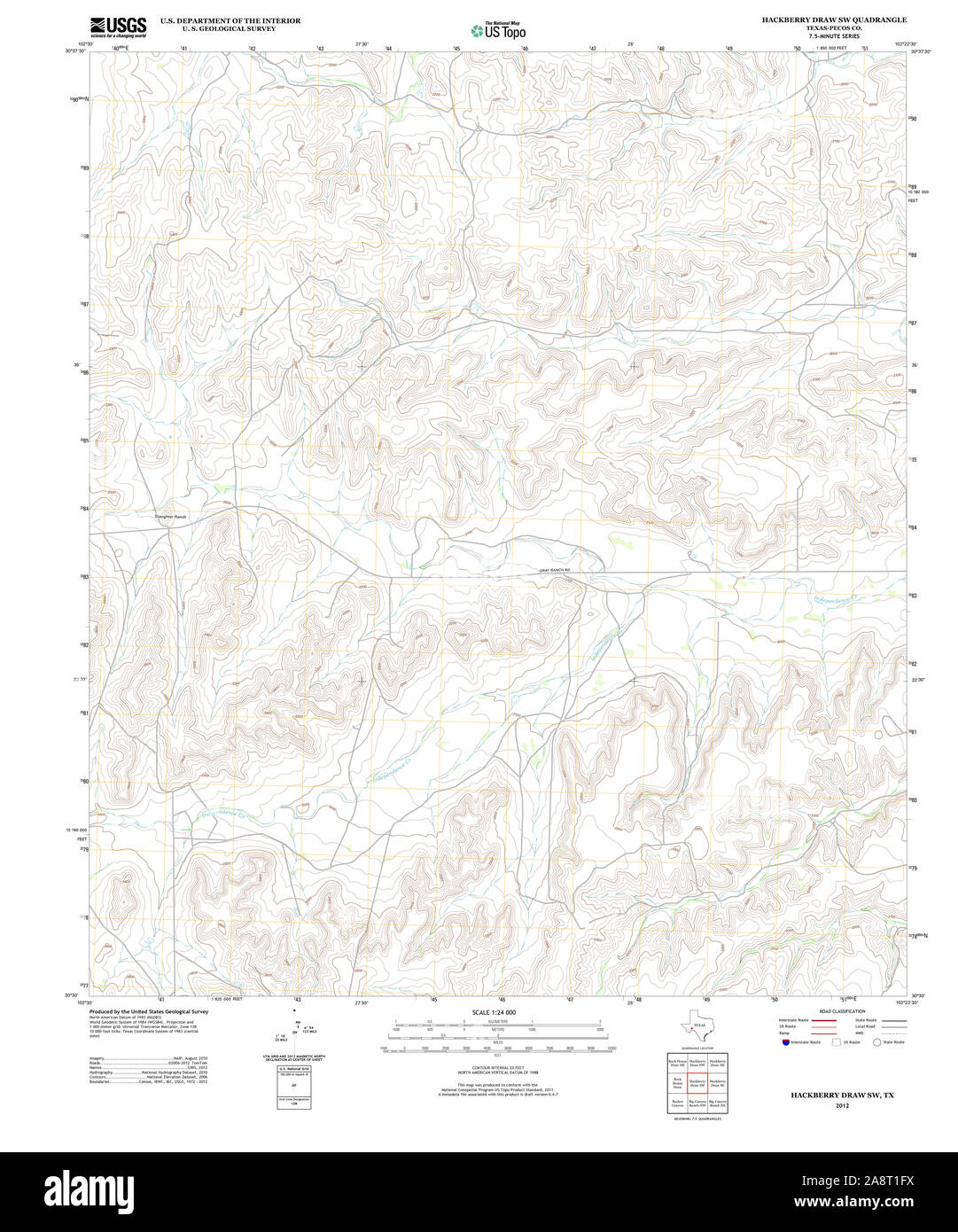 Map of hackberry hi-res stock photography and images - Alamy