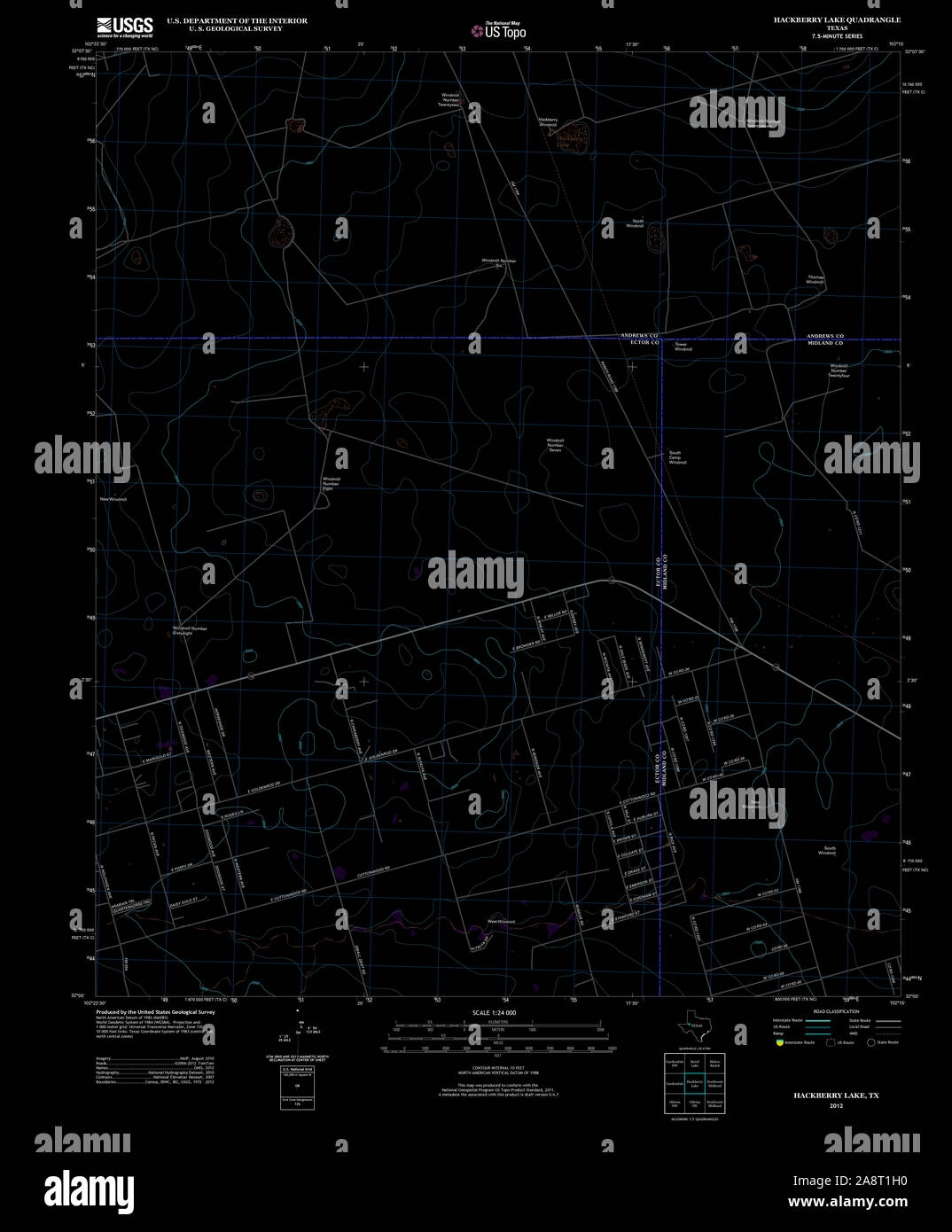 Map of hackberry hi-res stock photography and images - Alamy