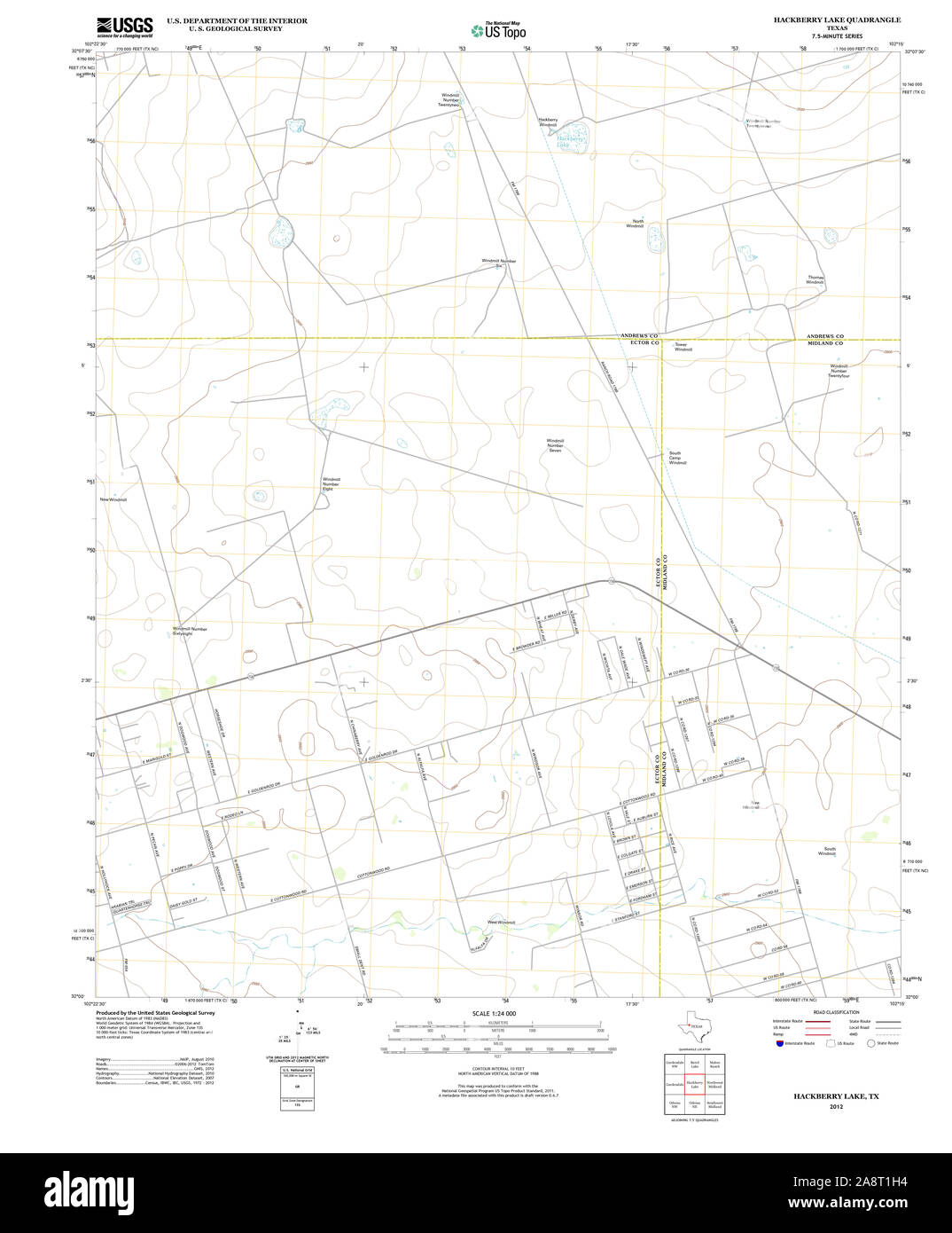 Map of hackberry hi-res stock photography and images - Alamy