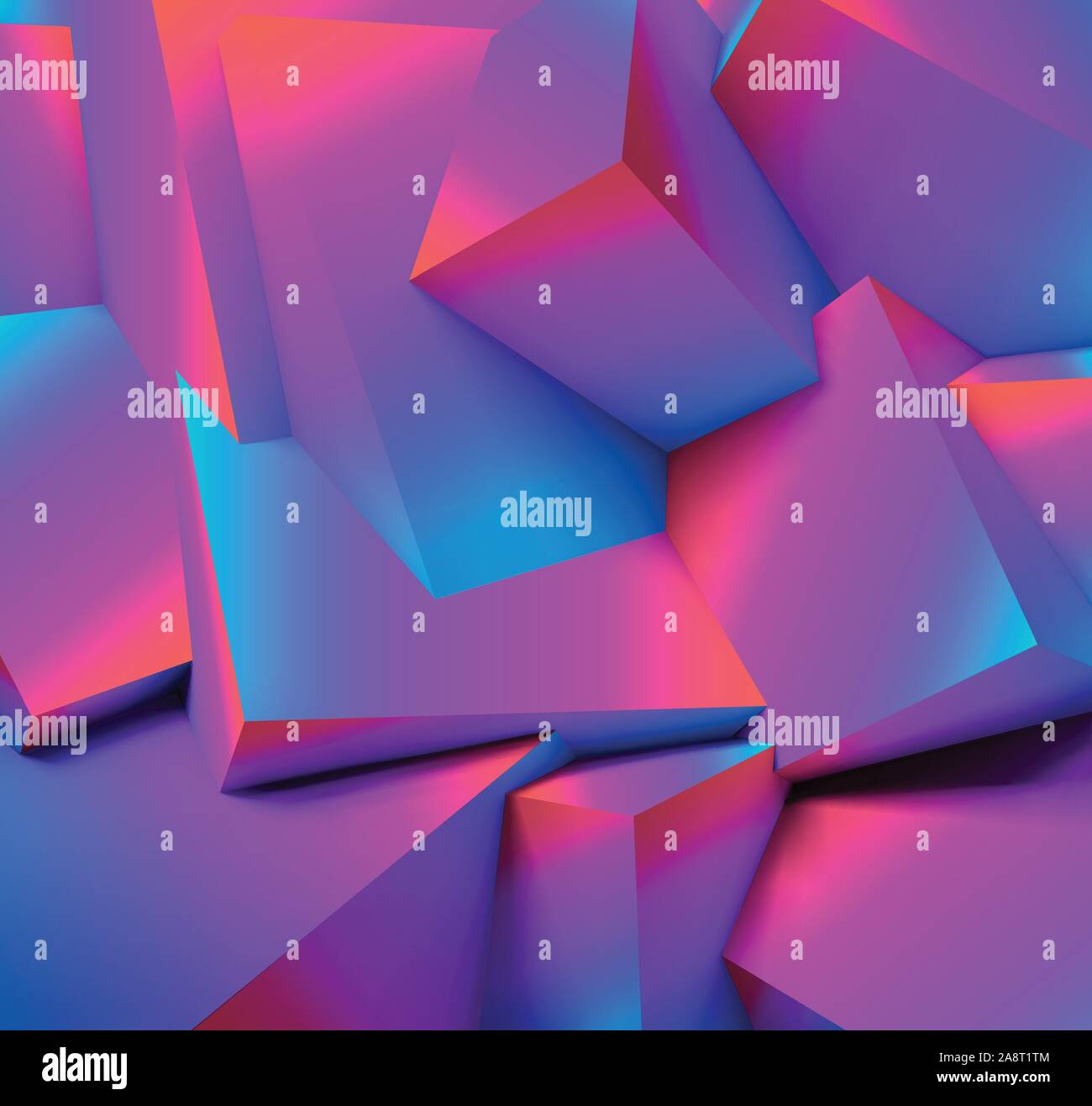 Abstract geometric background with overlapping cubes Stock Vector Image ...