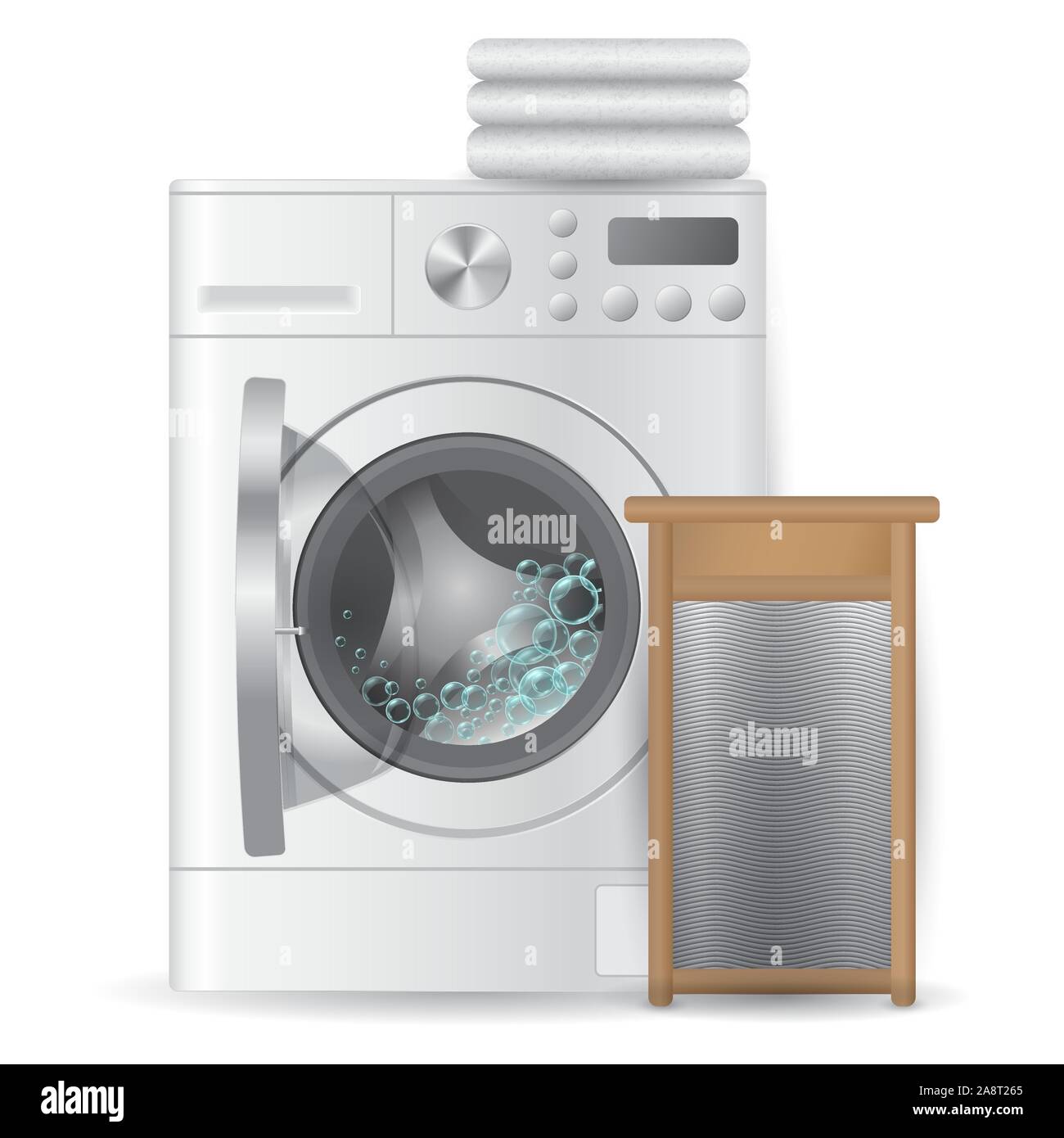Washingmachine vector vectors hi-res stock photography and images - Alamy