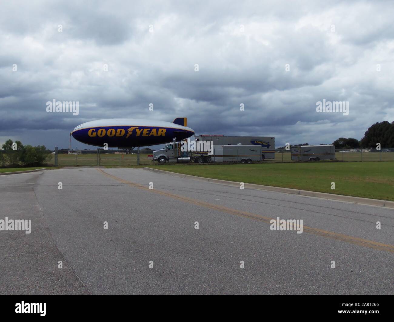 This photograph of a Goodyear Blimp Was taken at the Winter Haven ...