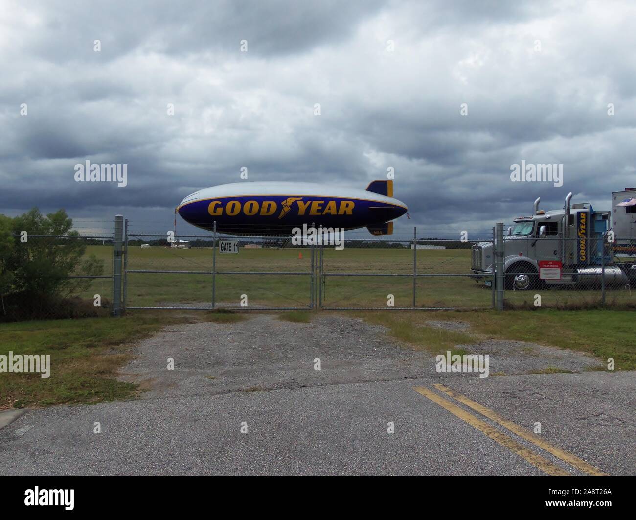 This photograph of a Goodyear Blimp Was taken at the Winter Haven ...